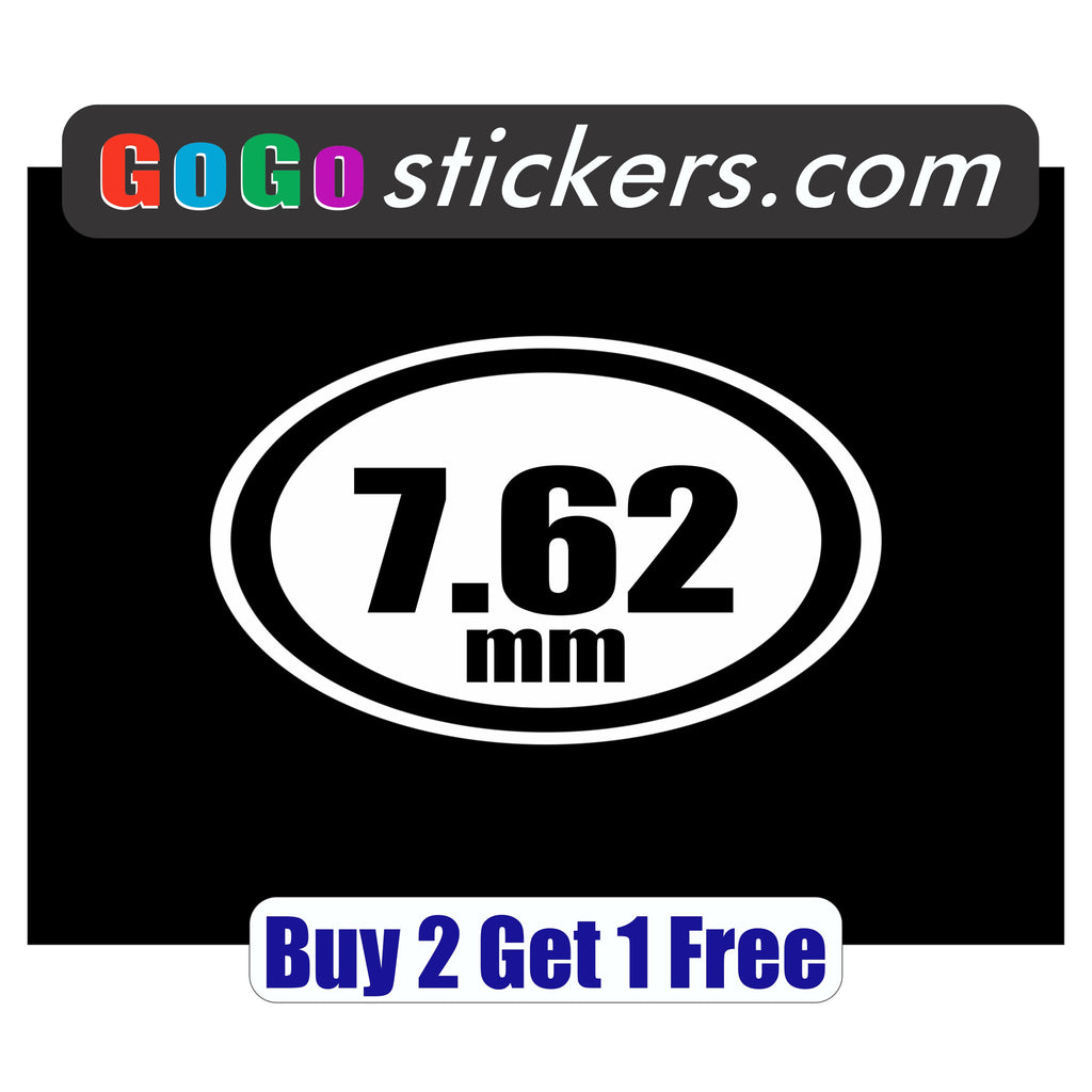 7.62mm Ammo Decal Sticker Hunting Marathon Style - apx 4"x6" 762 Guns ...