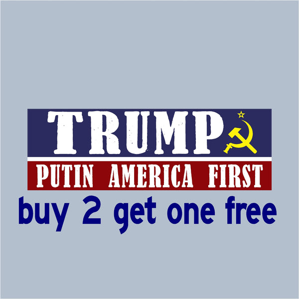 TRUMP Putin America First Bumper Sticker No Russia Collusion ...