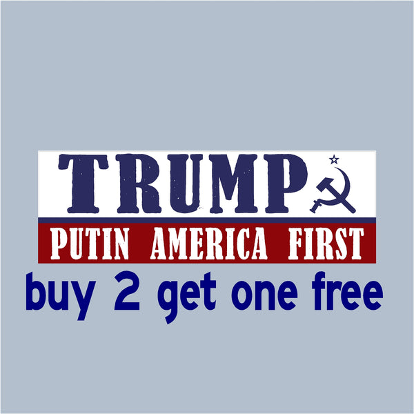 TRUMP Putin America First Bumper Sticker No Russia Collusion ...